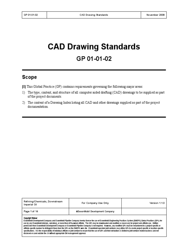 CAD Drawing Standards Overview | PDF
