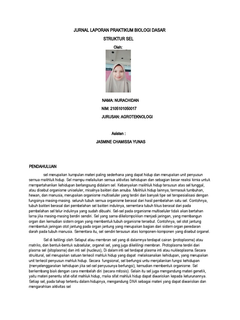 Jurnal Biologi Struktur Sel | PDF