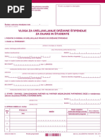 Vloga Za Uveljavljanje Pravic Iz Javnih Sredstev | PDF