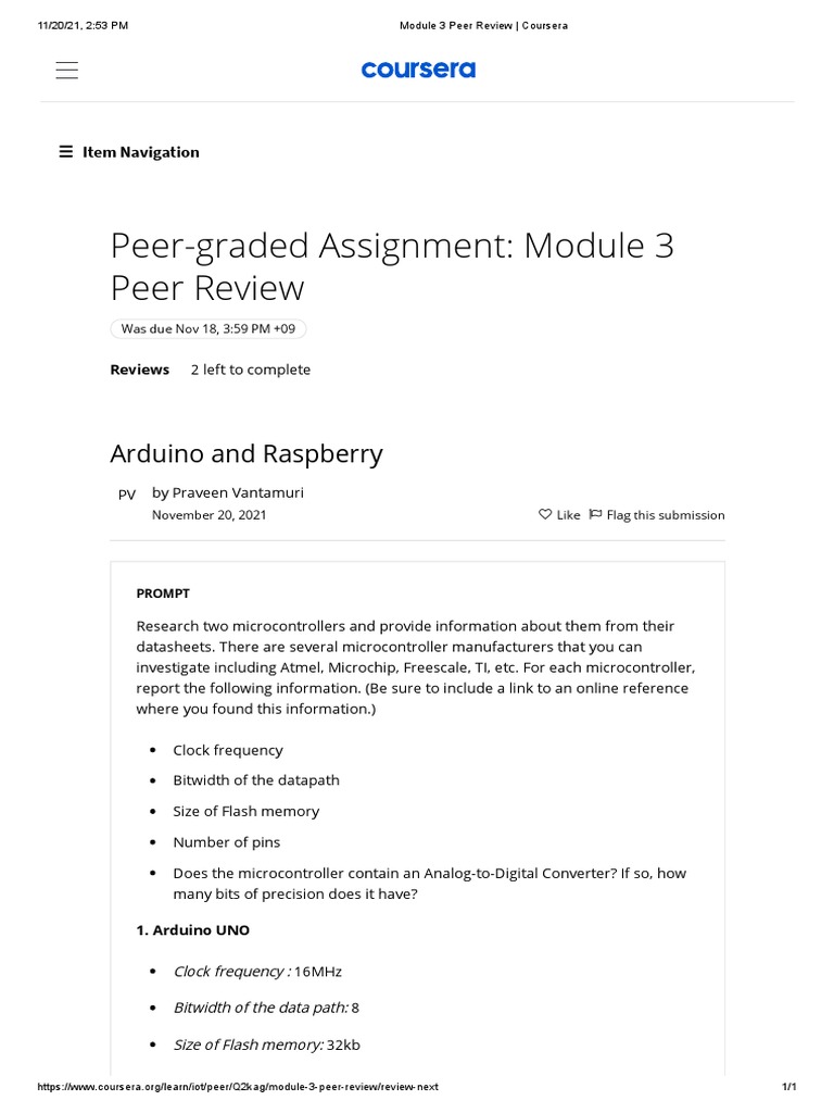 Module 3 Peer Review - Coursera | PDF | Computers