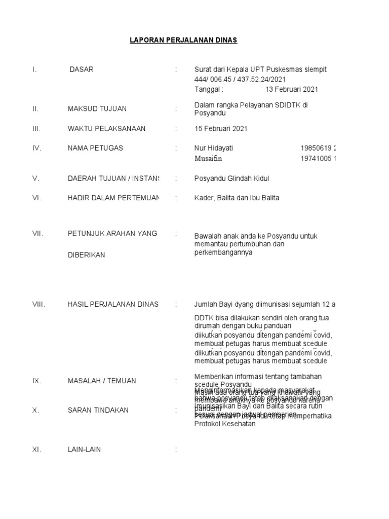 Contoh Lap Perjadin Pdf