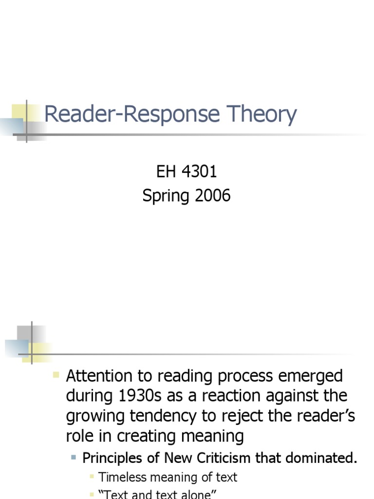 Reader Response Theory | PDF | Cognitive Science | Neuropsychological ...