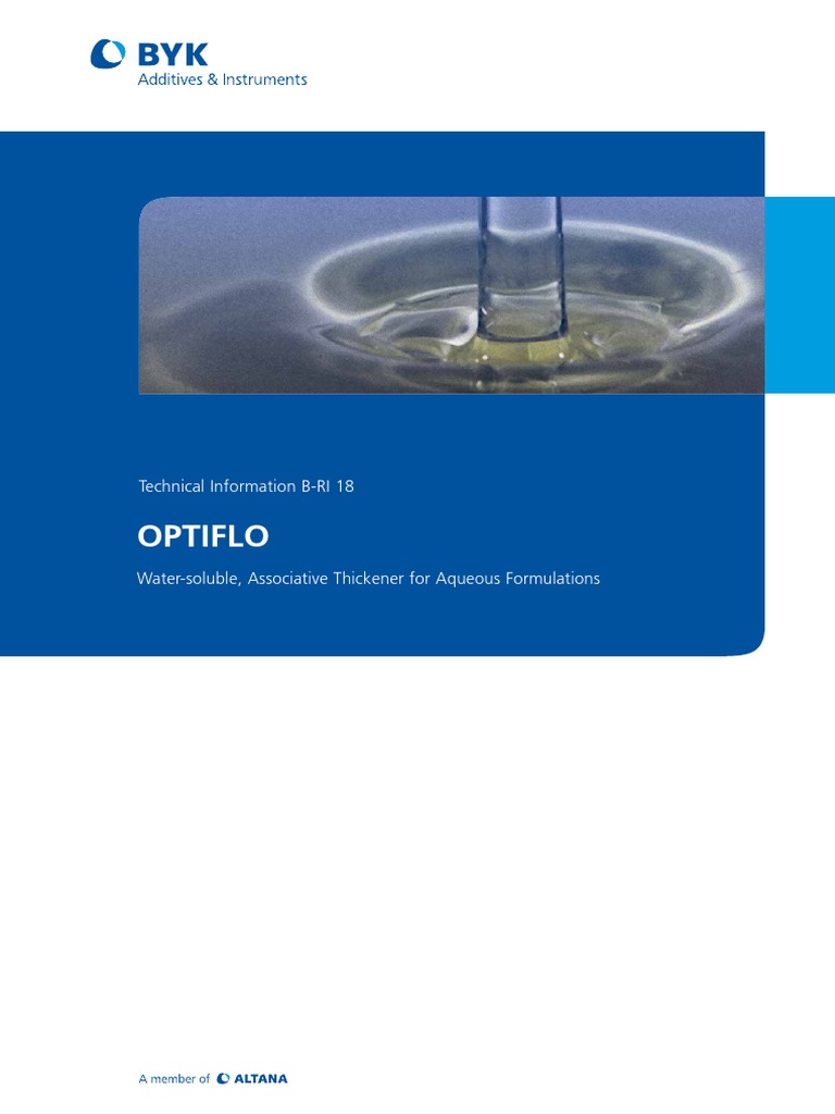 Optiflo: Technical Information B-RI 18 | PDF | Paint | Rheology