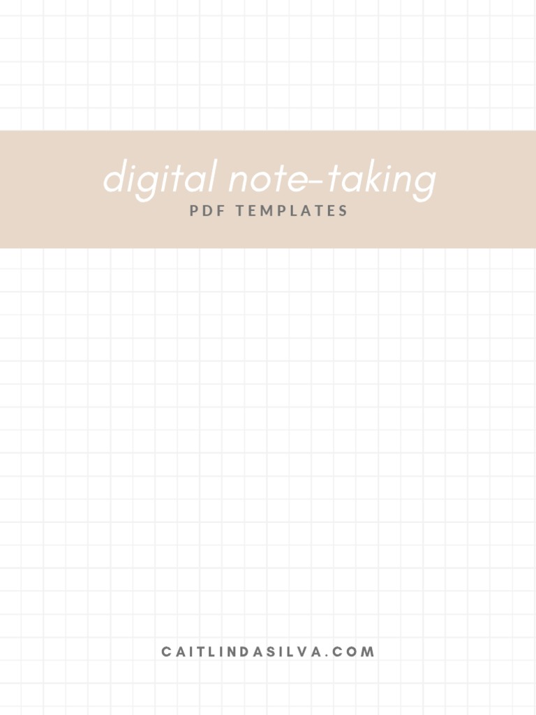 Digital Note-Taking: PDF Templates | PDF | Computing | Text