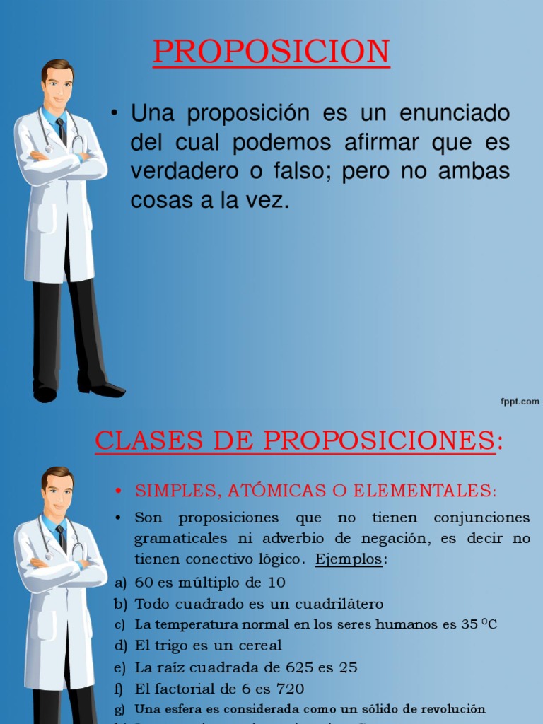 Proposiciones lógicas: definición, tipos, tablas de verdad y valor de verdad | PDF | Proposición ...