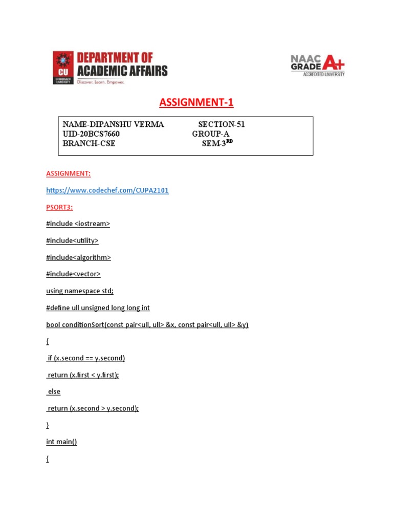 Codechef A3-1 | PDF | Namespace | Computer Programming