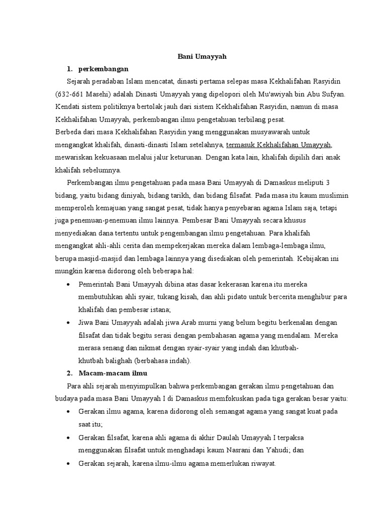 Bani Umayyah | PDF