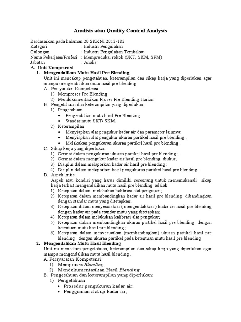 Analisis Quality Control SKM dan SPM | PDF