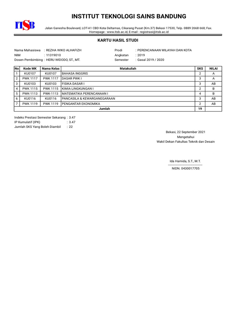 KHS Semester 1 | PDF