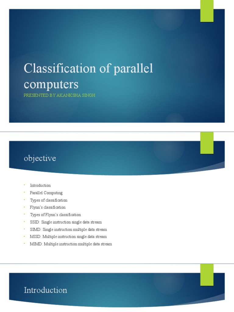 Classification of Parallel Computers | PDF | Central Processing Unit ...