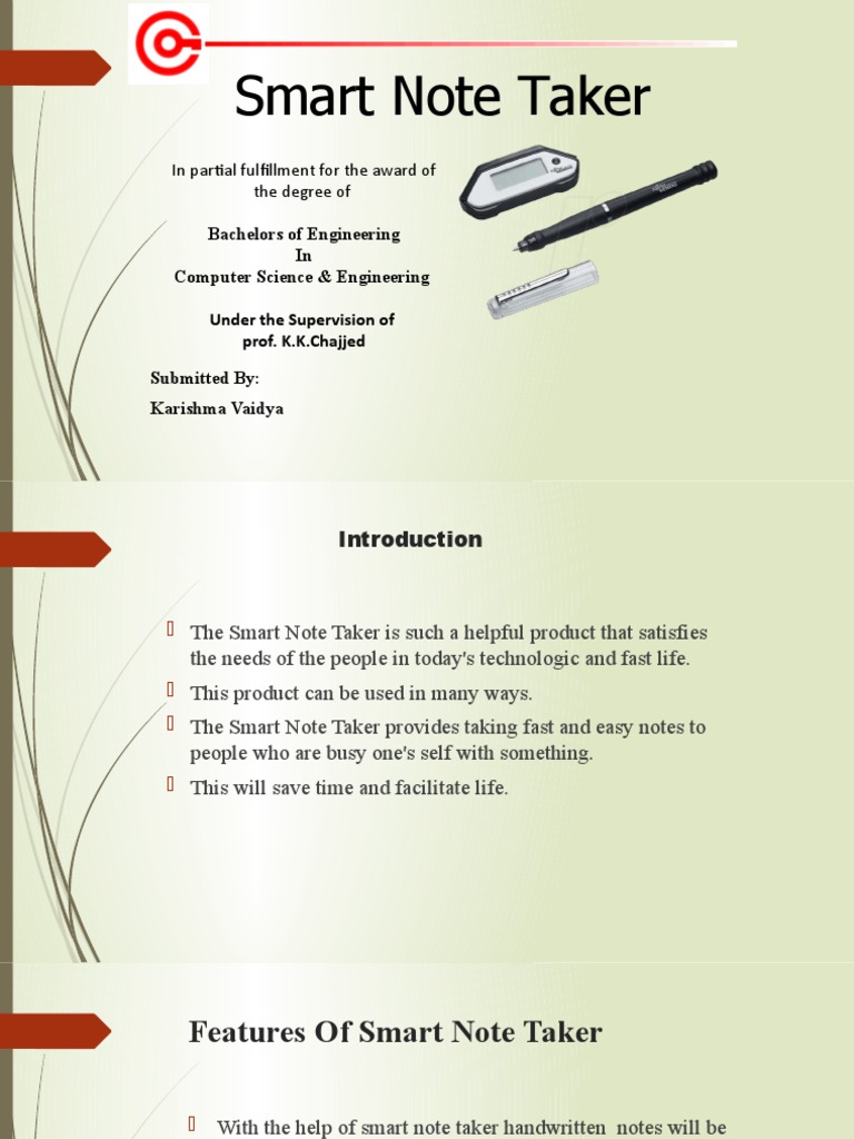 Smart Note Taker | PDF | Personal Computers | Java (Programming Language)