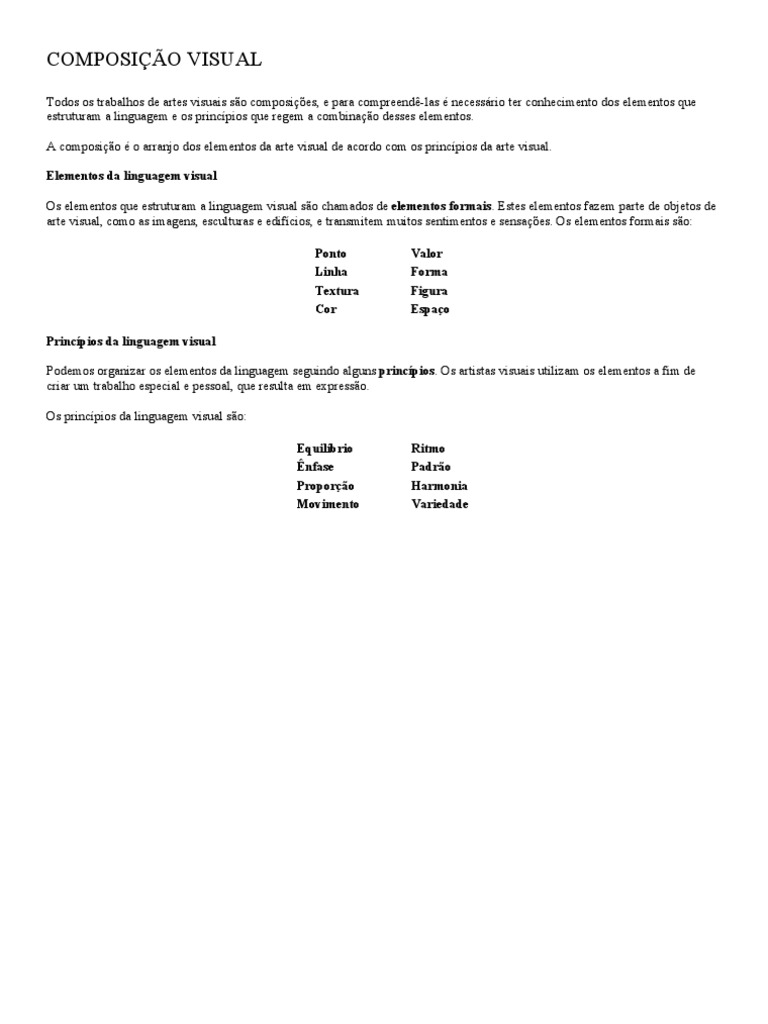 Elementos Da Obra de Arte | PDF | Cor | Pinturas