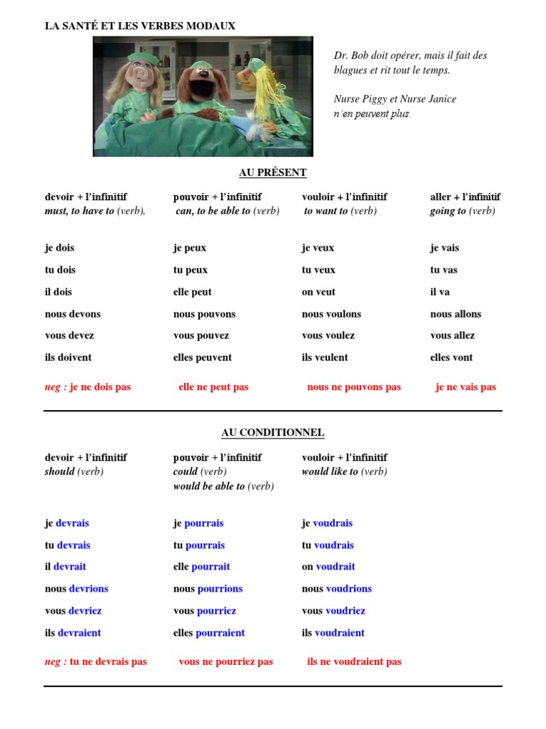 Class Notes La Sante Les Verbes Modaux Et Les Verbes Reflechis | PDF ...
