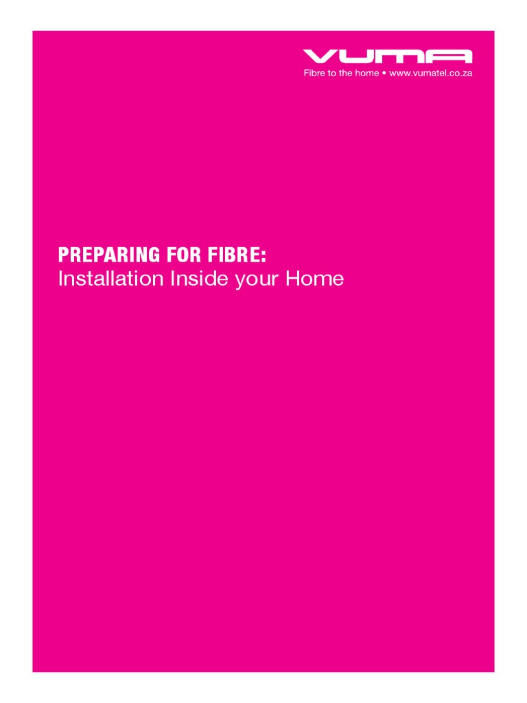 VUMA Fibre Home Installation Guide | PDF | Customer Premises Equipment ...