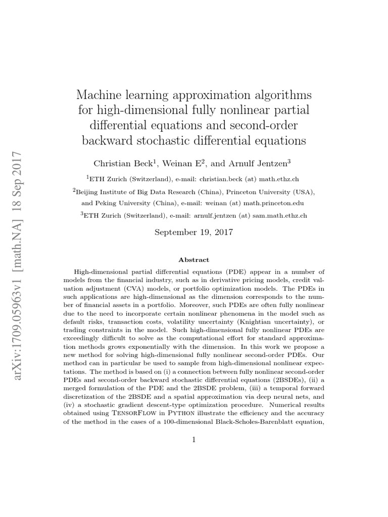 Machine Learning Approximation Algorithms For High-Dimensional Fully Nonlinear PDEs and Second ...