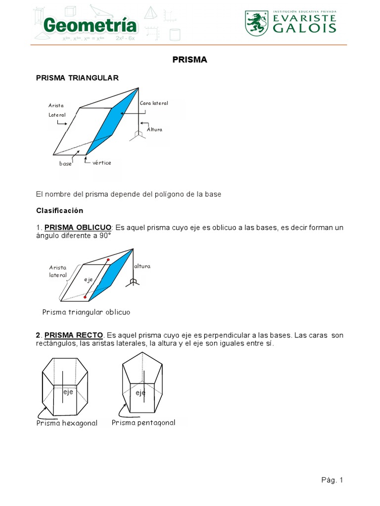 Prisma - Cilindro | PDF | Triángulo | Objetos geométricos