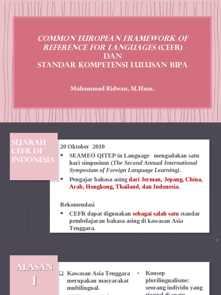 3 - CEFR Dan SKL BIPA (PBSI UIN 16-9-2021) | PDF