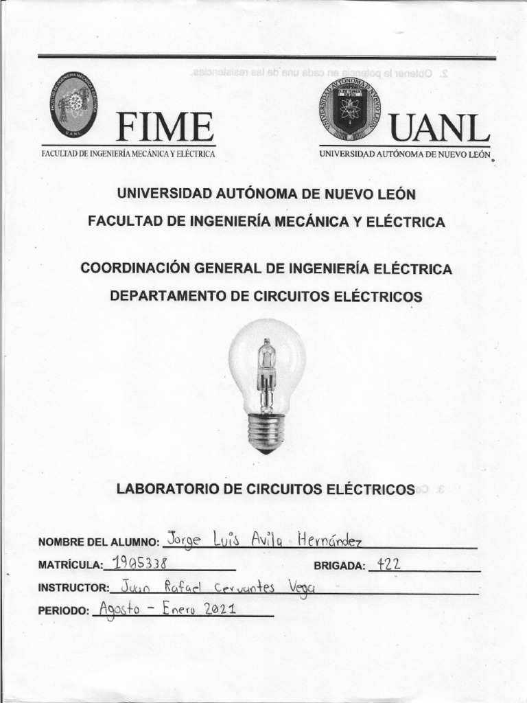 Practica 4 Circuitos Eléctricos Pdf