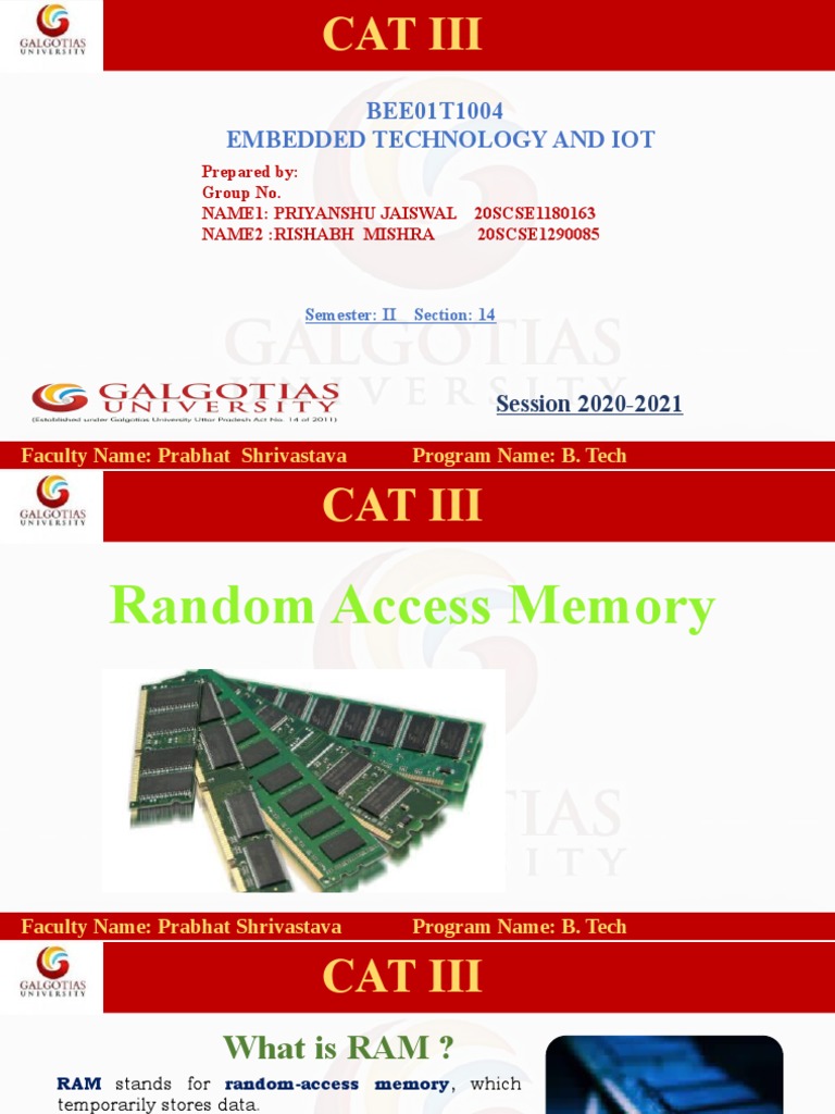 Understanding RAM: Types and Functions | PDF | Random Access Memory | Dynamic Random Access Memory