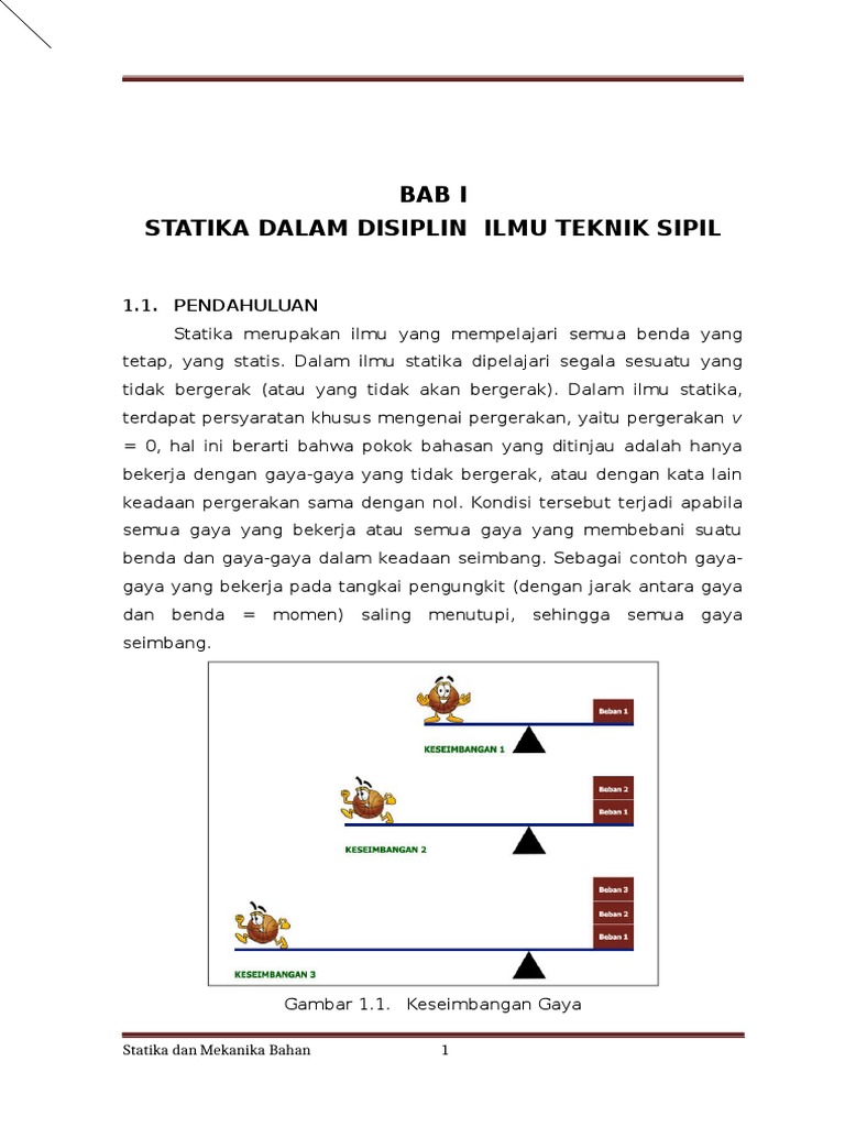 Statika dalam Teknik Sipil Dasar | PDF