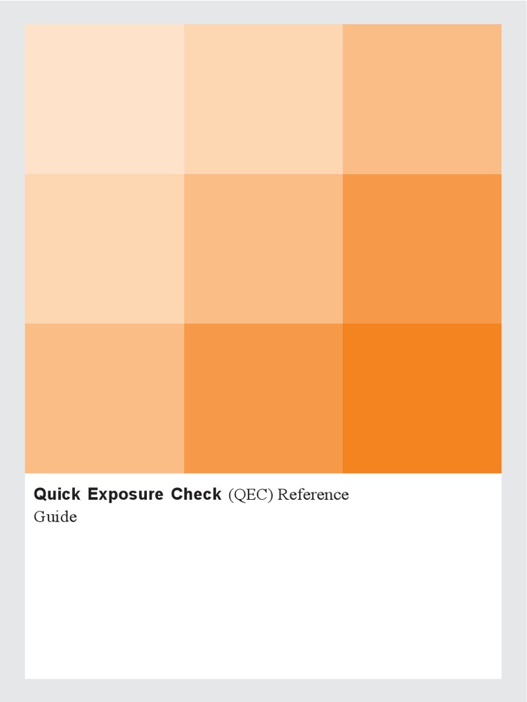 Quick Exposure Check (QEC) Reference: Guide | PDF | Human Factors And ...