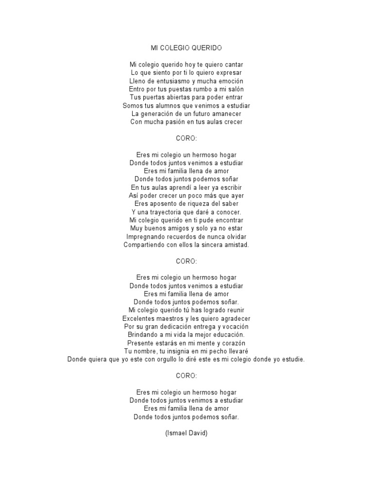 Mi Colegio Querido Pdf
