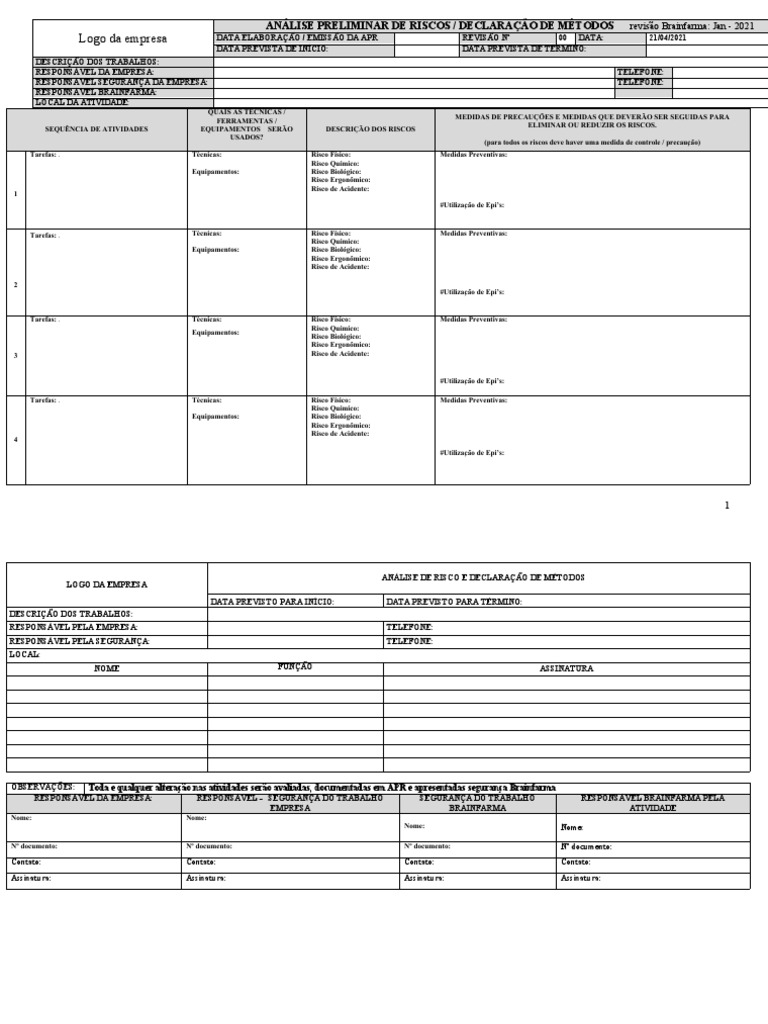 APR - Modelo Padrão em Word. | PDF