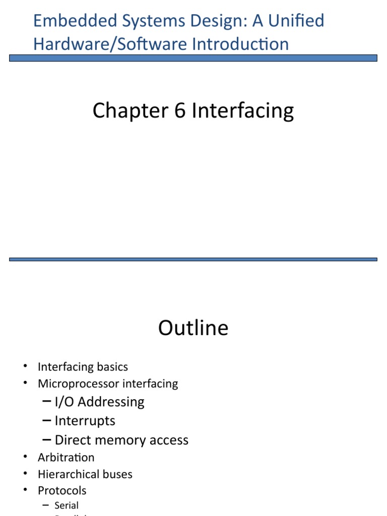 Embedded Systems Design A Unified Hardwaresoftware Introduction Pdf Inputoutput Central