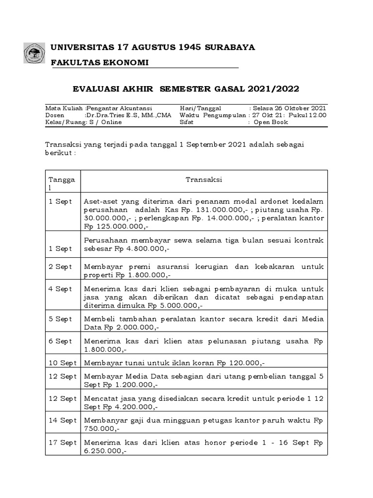 Soal Uts | PDF