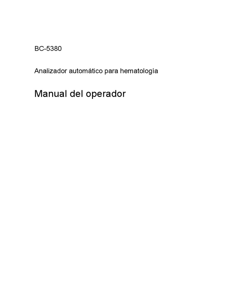 BC-5380 Operation Manual Spanish (v1.0) | PDF