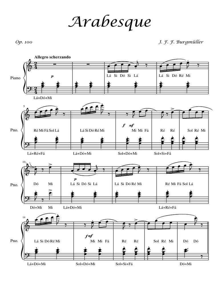 Arabesque | PDF | Composiciones Musicales | Composiciones