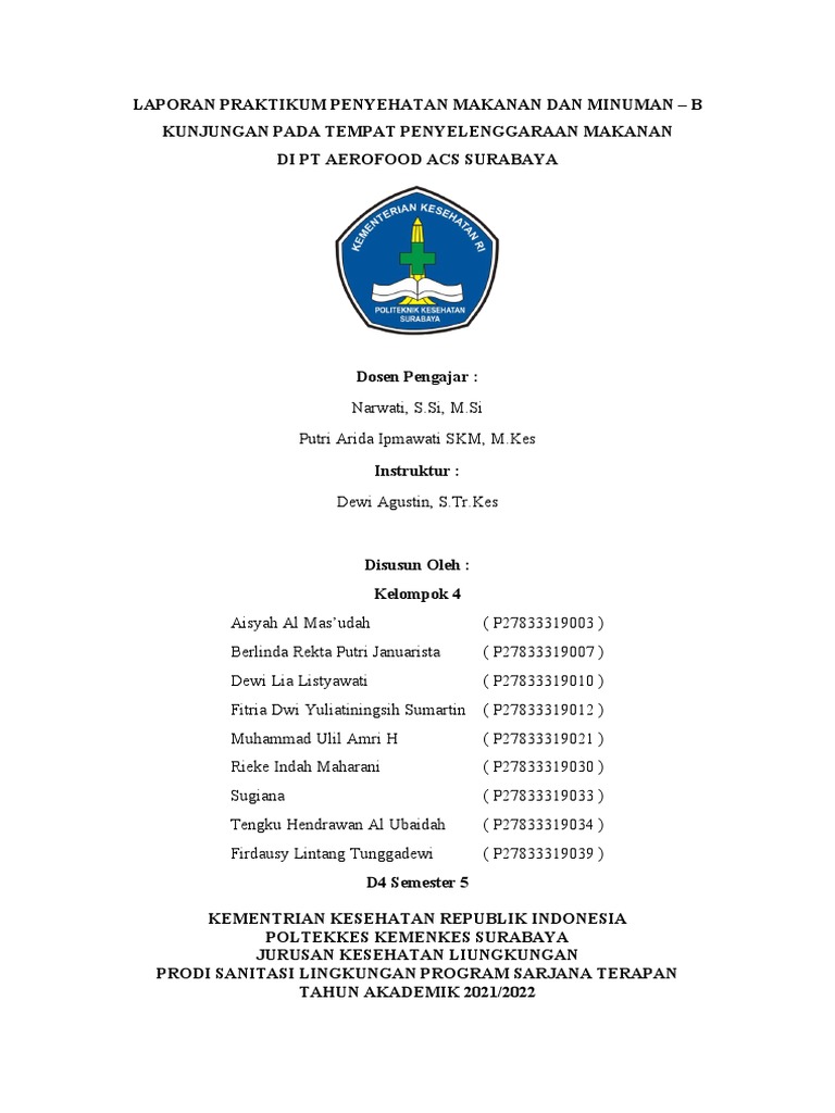 Kunjungan Praktikum di Aerofood ACS Surabaya | PDF