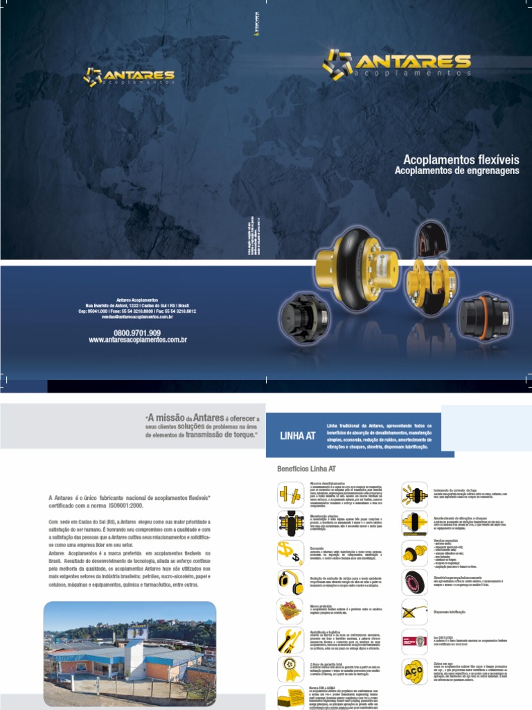 Acoplamentos Flexíveis Antares AT | PDF | Motores
