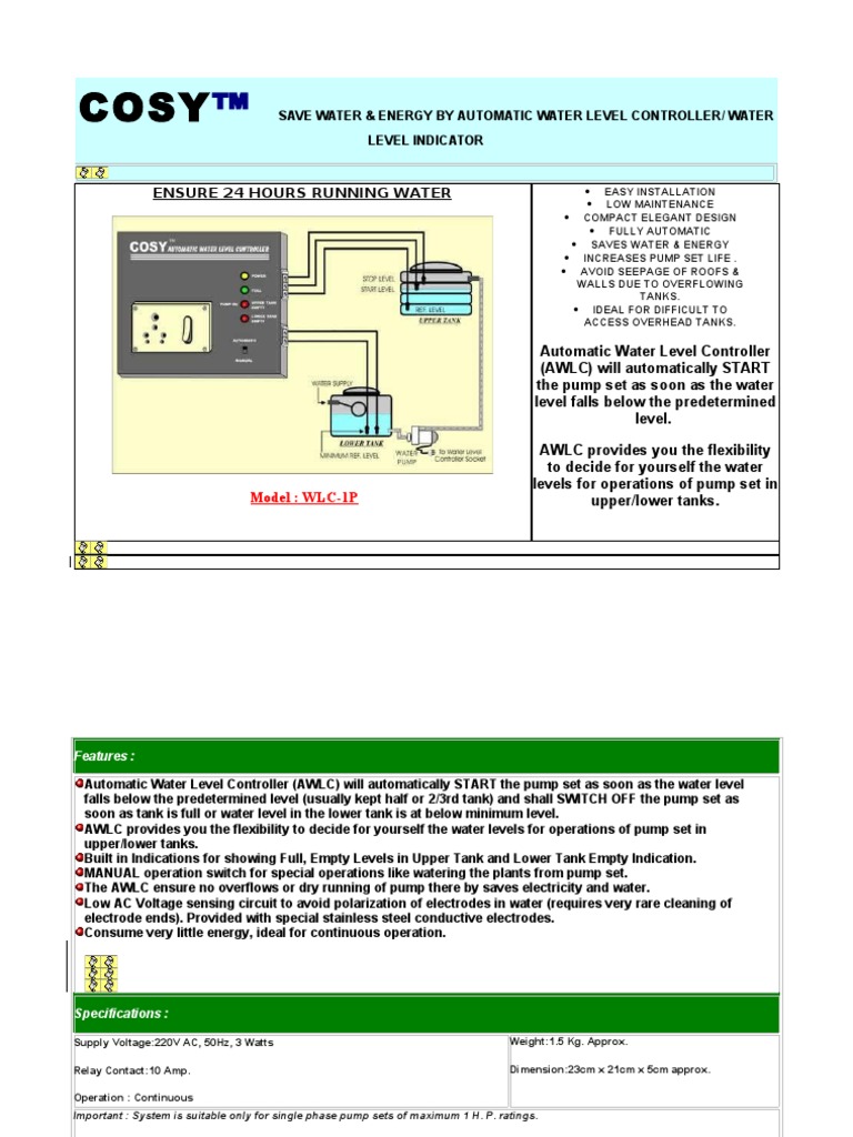 Water Level Controller | PDF | Mail | Receipt