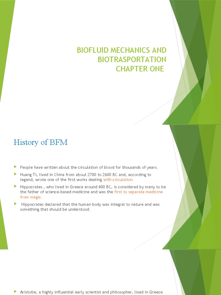 History and Concepts of Biofluid Mechanics | PDF | Viscosity | Shear Stress