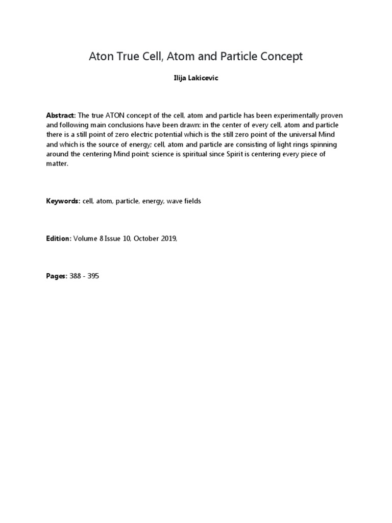 Aton True Cell | PDF | Science & Mathematics