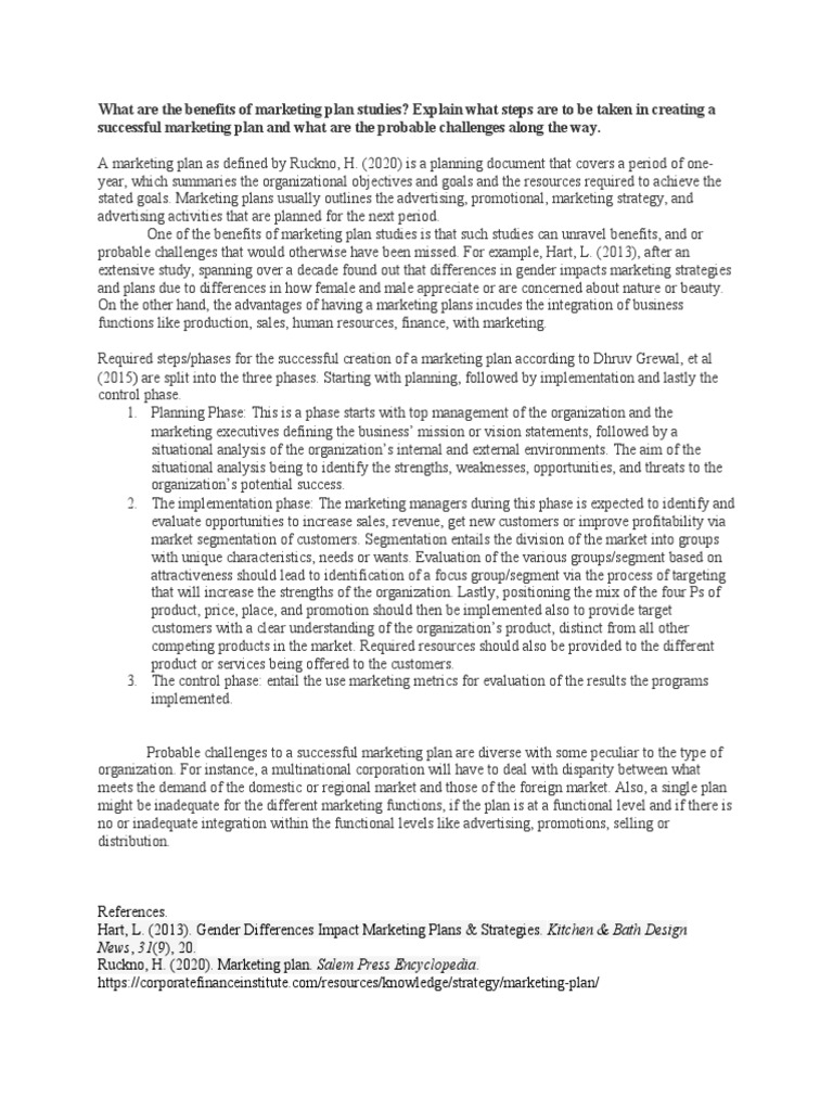 Marketing Plan Studies | PDF | Marketing | Marketing Strategy