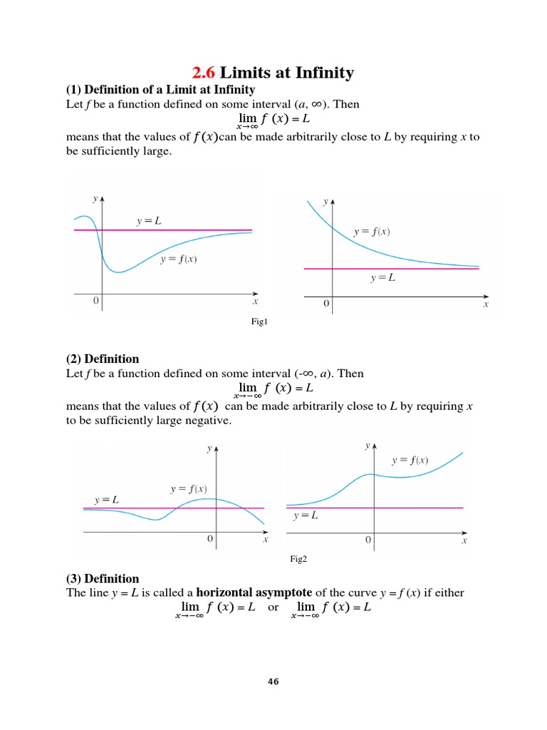 2.6 Limits at Infinity-1 | PDF | Asymptote | Limit (Mathematics)