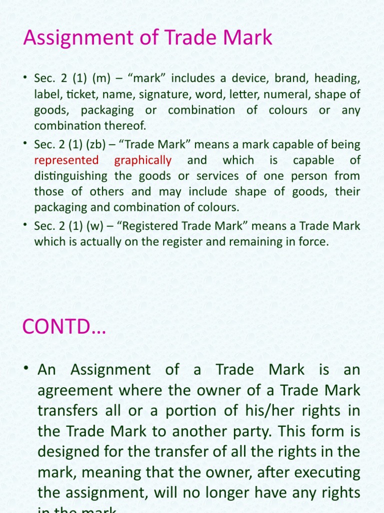Trademark Assignment Agreement Overview | PDF | Assignment (Law ...