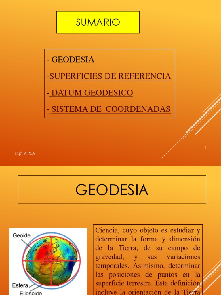 Geodesia: Datum y Superficies de Referencia | PDF | Geodesia | Tierra