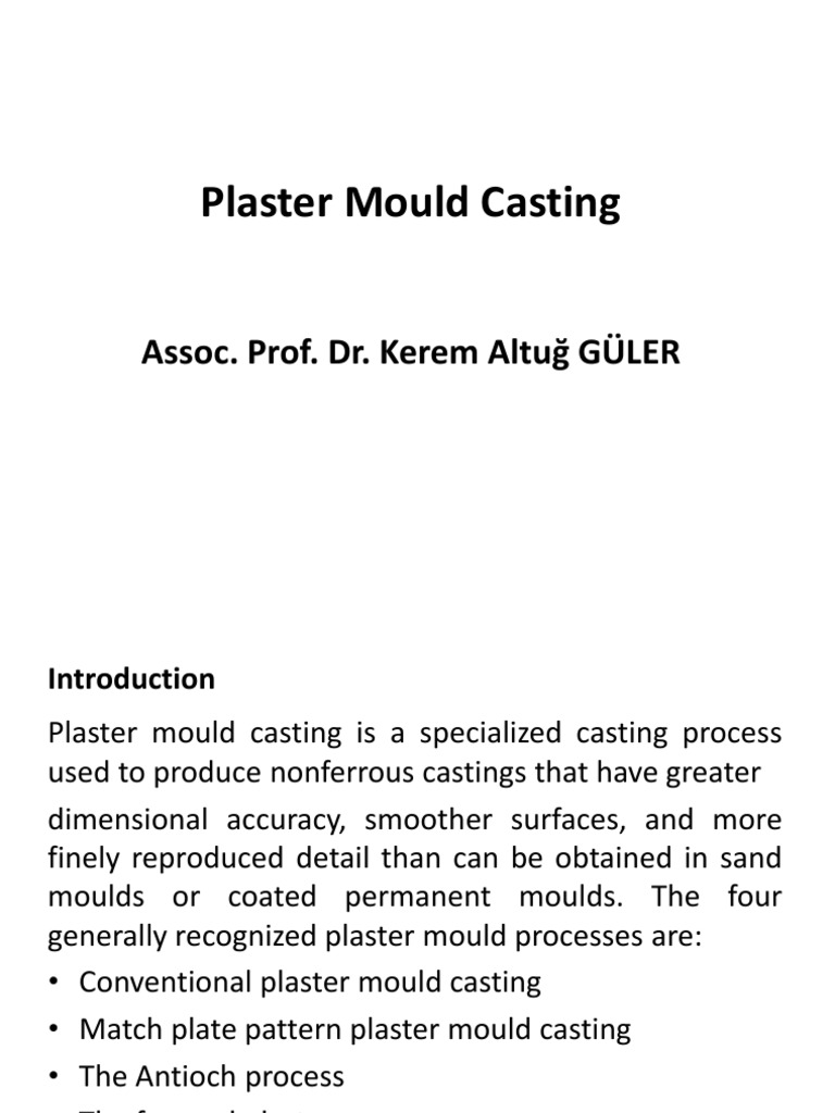 Plaster Mould Casting | PDF | Casting (Metalworking) | Plaster