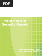 Training Manual For SECURITY Guards | PDF | Surveillance | Strike Action