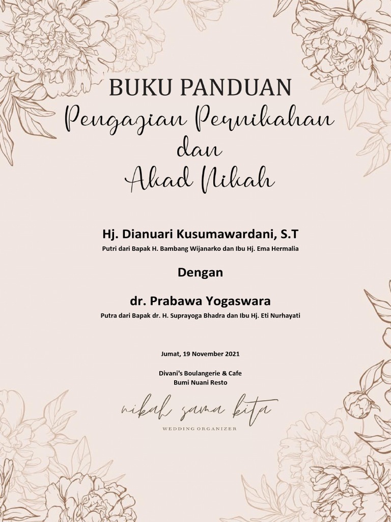 Rundown Acara Pengajian Dan Akad Nikah Mba Dian Dan Mas Bawa 19 ...