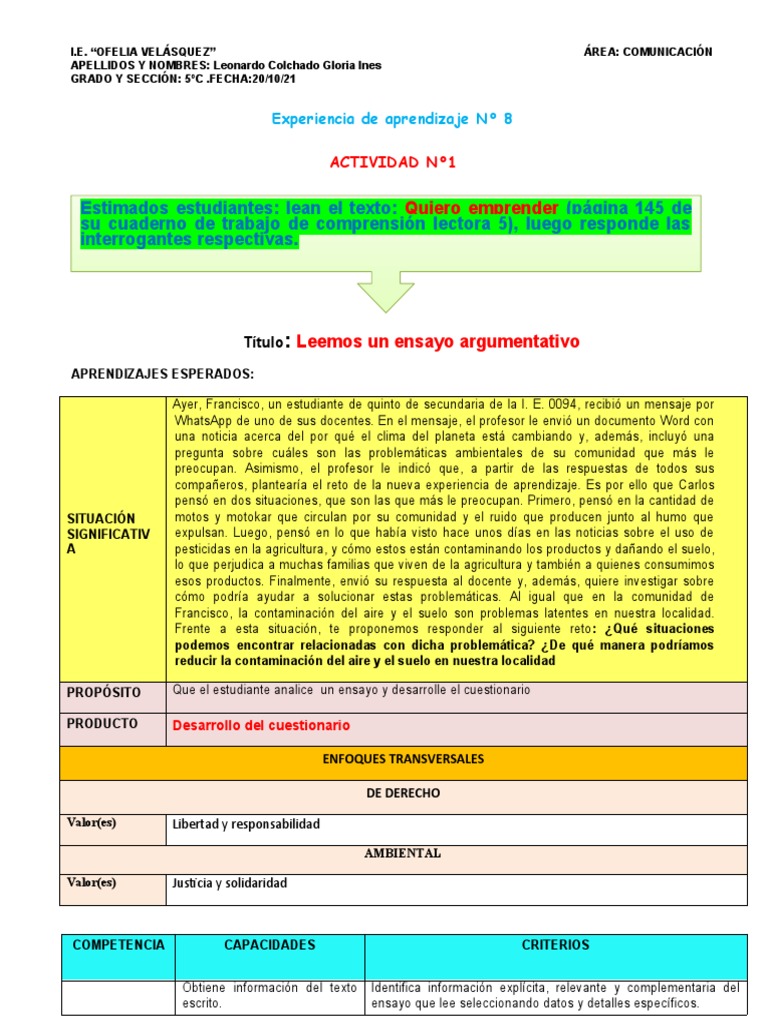 Ensayo sobre derechos de autor en educación | PDF | Ensayos | Información