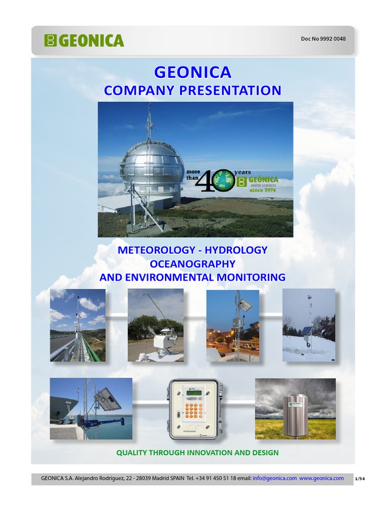 Geonica Portfolio | PDF | Meteorology | Atmospheric Sciences