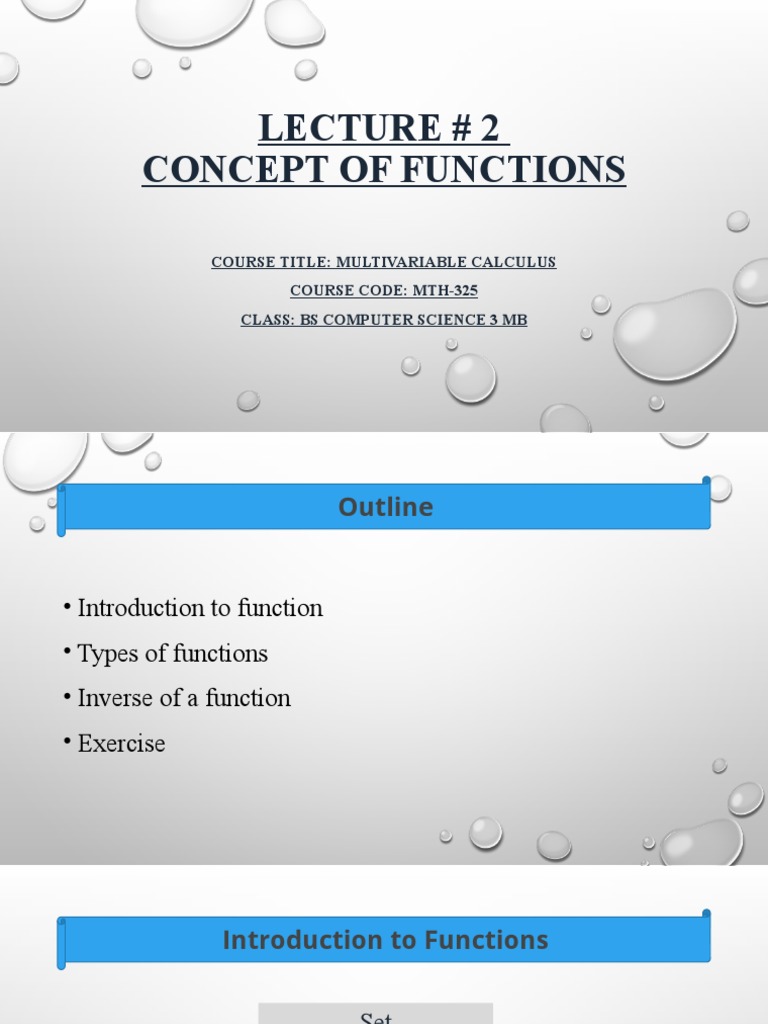 Lecture#2 Concept of Functions | Download Free PDF | Function ...
