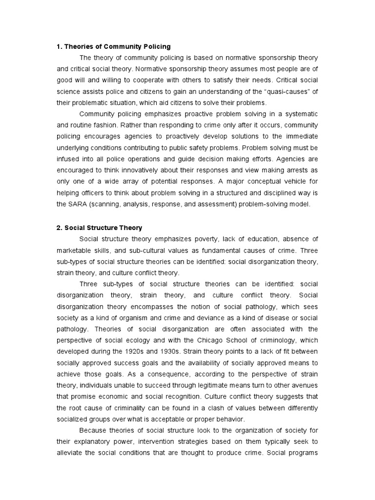 Theories of Community Policing | PDF | Democracy | Political Ideologies