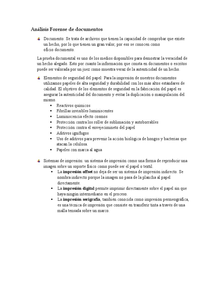 Análisis Forense de Documentos | PDF