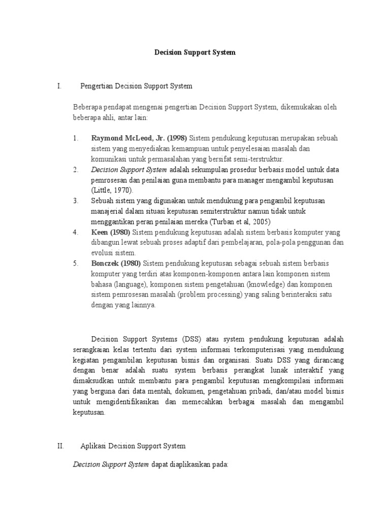 Decision Support System | PDF