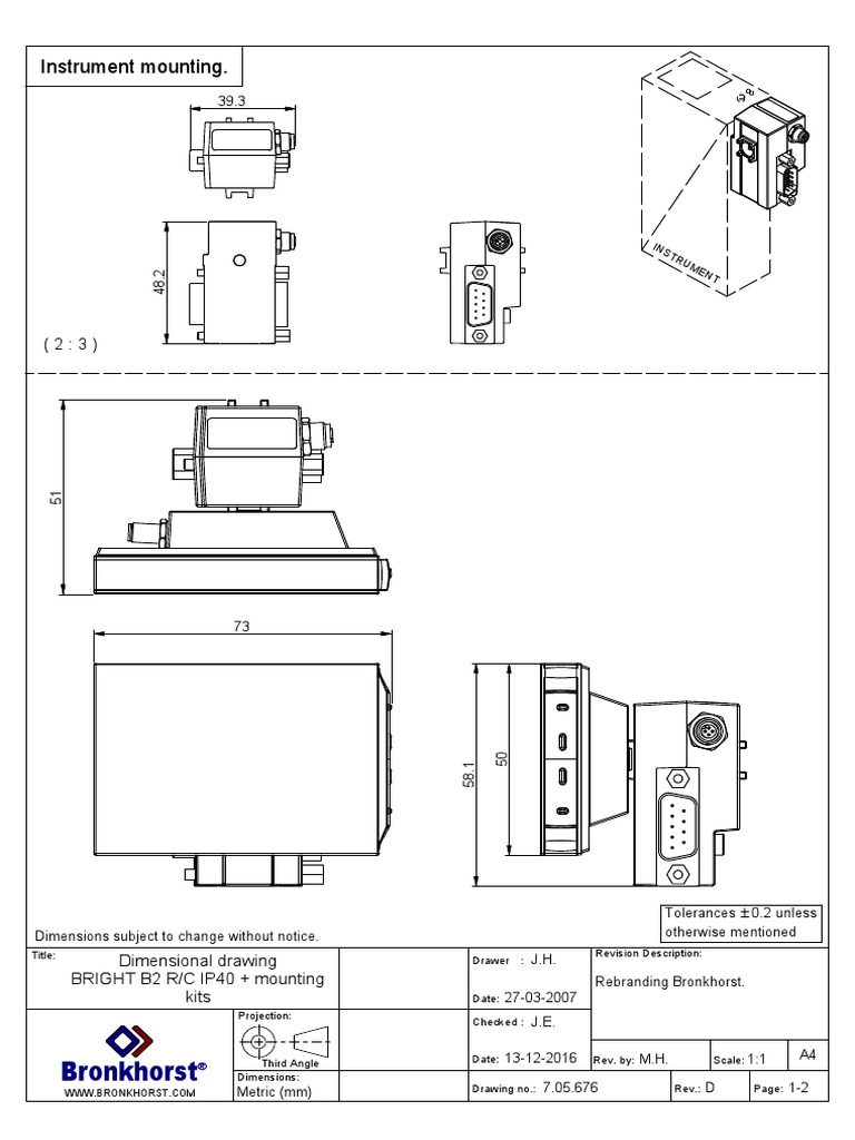 Dimensional Drawing BRIGHT B2 | Download Free PDF | Geometry